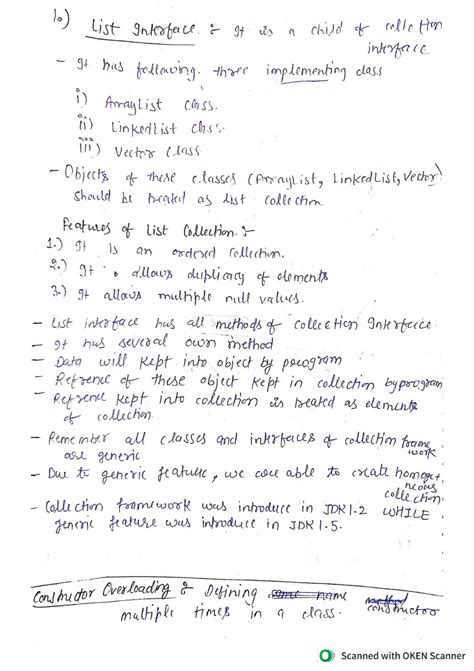 Java Collection Framework Hands Written Notes Your Comprehensive Guide Connect 4 Techs