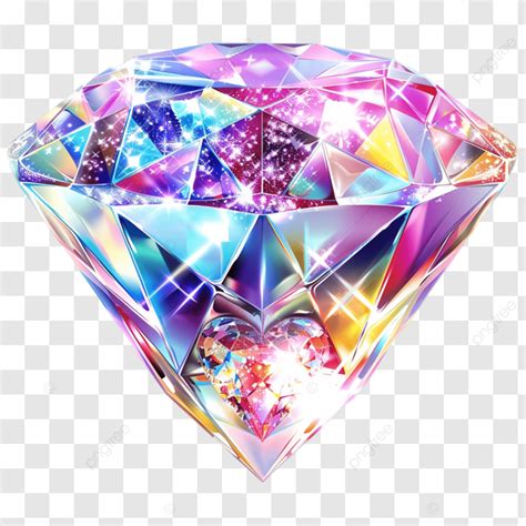 레인보우 파이어가 있는 브릴리언트 컷 다이아몬드 무지개 다이아몬드 라운드 컷 원석 느슨한 보석 Png 일러스트 및 이미지