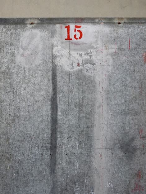 Premium Photo Number 15 On Concrete Wall