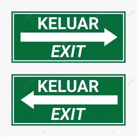 Exit With Indonesian Sign Vector Exit With Indonesian Sign Exit Png