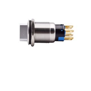 19mm 2 3 Position Metal Selector Rotary Switch Latching Push Button Switch SPDT With 12V 220v