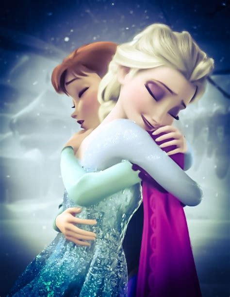Elsa And Anna Hugging