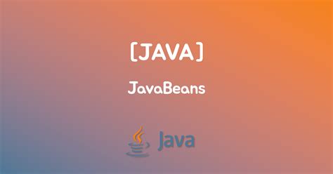 Java Javabeans