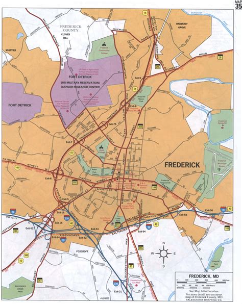 Map Of Frederick Md Street Map Of Frederick City Road Map Of