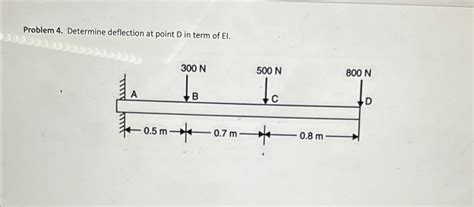 Solved Problem 4 ﻿determine Deflection At Point D ﻿in Term