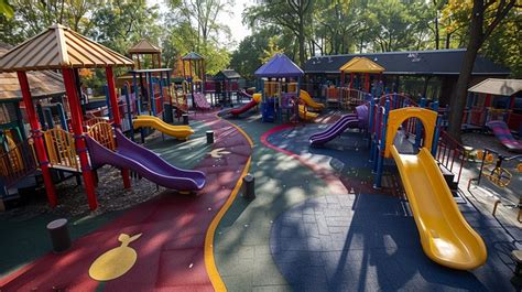 Free Colorful Playground Fun Photo Playground Colorful Slides Download At Stockcake