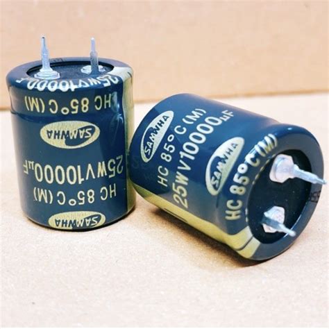 จำนวน 1 ตัว Capacitor ค่า 10000uf 25v ยี่ห้อ Samwha ของแท้ Shopee