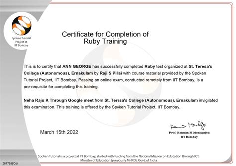 Ann George On Linkedin Technology Iitbombay Ruby Coursecompletion