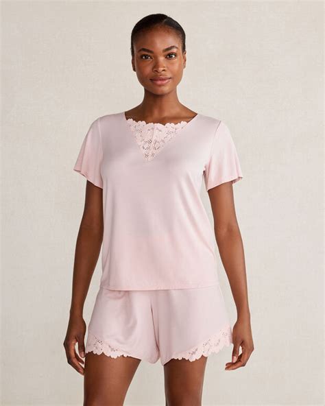 Dream Soft Lace Trim Pajama Top Haven Well Within