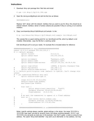 Dhcp In Linux DOCX