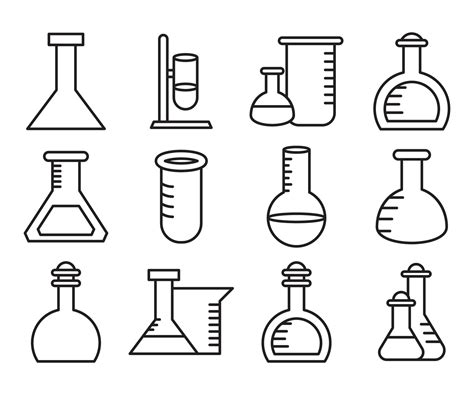 Lab Flask And Tube Icon Vector Illustration Vector Art At Vecteezy