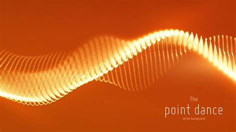 벡터 추상 빨간 입자 파 점 배열 필드의 얕은 깊이 미래의 그림입니다 기술 디지털 시작 또는 데이터 포인트의 폭발입니다 포인트 댄스 파형입니다 사이버 Ui Hud 요소입니다