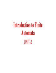 Introduction To Finite Automata Recognizing Patterns And Course Hero