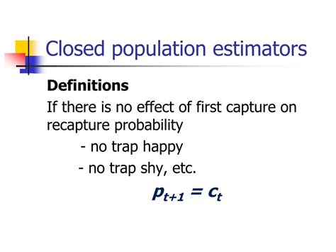 ppt brief introduction to closed capture recapture methods powerpoint