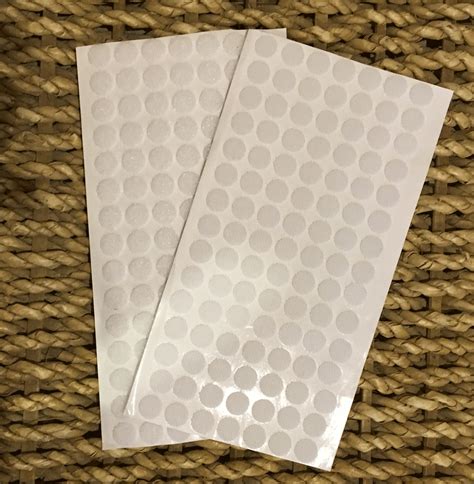 210 X White 13mm Hook And Loop Self Adhesive Dots 105 Hook And 105 Loop