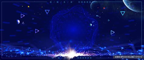 互联网大数据ai科技感蓝色展板背景psd下载 编号695785229671078319 设图网