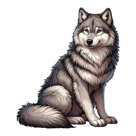 Premium Vector Wolf Vector Cartoon Illustration