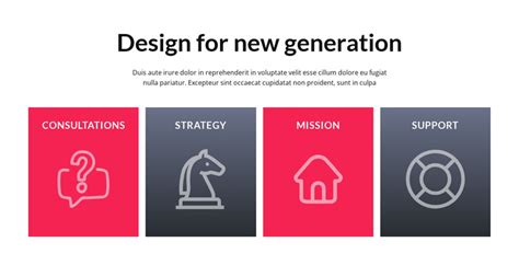cells with large icons html5 template by nicepage