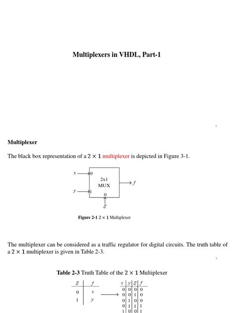 31 Lec11 Muxes In Vhdl Part1 Pdf Vhdl Electrical Engineering