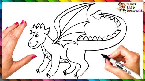 How To Draw A Dragon Step By Step 🐉 Dragon Drawing Easy Youtube