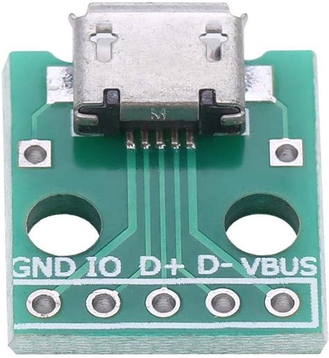 Niady Pcs Micro USB Female Socket To DIP Adapter Board Pin Mm Pitch BigaMart