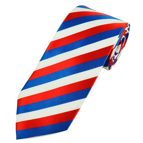 Blue White And Red Striped Mens Tie From Ties Planet Uk