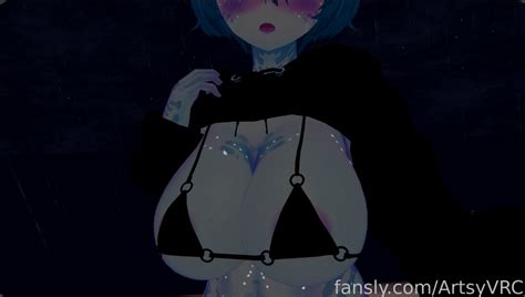 Rule 34 Artsyvrc Big Breasts Blue Body Blue Hair Bra Breasts Virtual Youtuber Vrchat 7601457