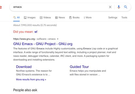 Google S Suggestion When You Search Emacs R Vim