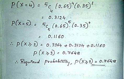Solved 1in The Exercise X Is A Binomial Variable With N Course