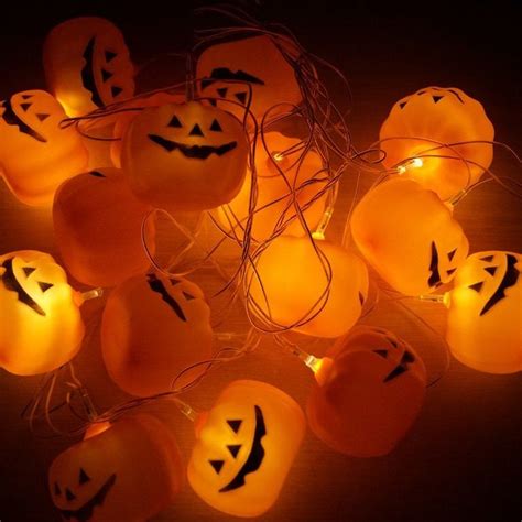 16 Pcs Led Halloween Pumpkin String Lights Pumpkin String Lights