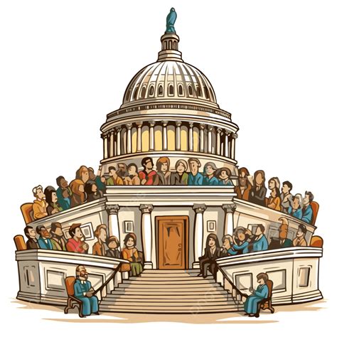 Congress Clipart Vector Illustration Of A Group Of People Gathered