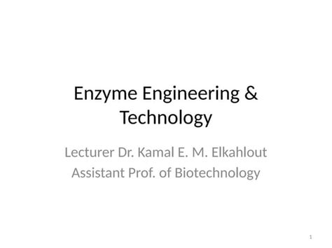 Classification And Nomenclature Of Enzymes Ppt