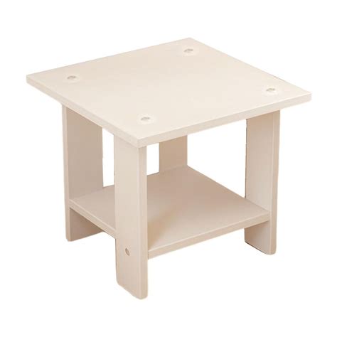 Uutvery Side Table 2 Tier Bedside Table Sofa Side Decorative Table