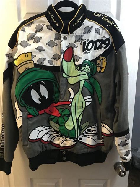 Lot 29 Looney Tunes Acme Team Racing Jacket Marvin The Martian Size L