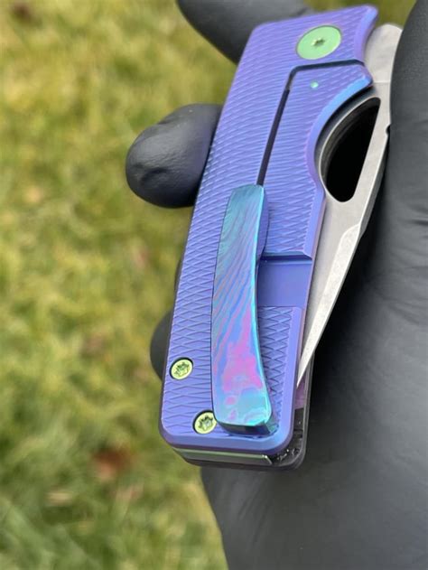 Re Color On My White Timascus Clip Looks Way Better Than Heat Ano R Knifemods
