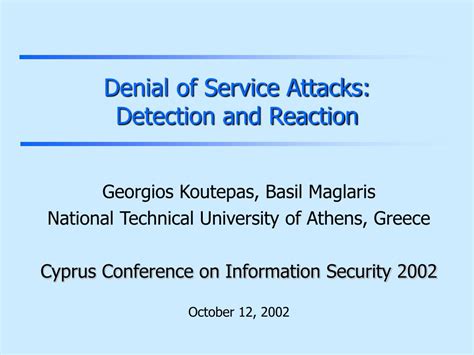 Ppt Denial Of Service Attacks Detection And Reaction Powerpoint