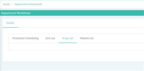 bug 17149 department worksheet sort scrap rework tabs are not