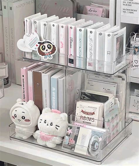 투명 다용도 레이어드 2단 수납 선반 아크릴 인형보관 화장품 보관함 정리함 서랍 책상 데스크 악세사리 에이블리