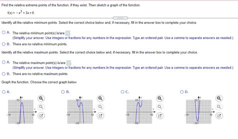 Solved For The Following Function A Give The Coordinates Chegg