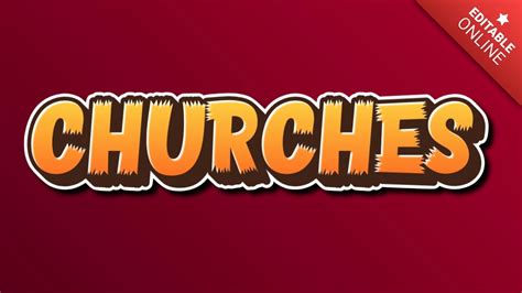 Churches | Savannah Africa Cartoon 3D | Text Effect Generator
