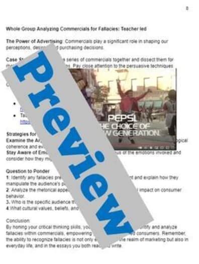 commercial rhetoric and fallacies engl 1301 critical thinking dual credit