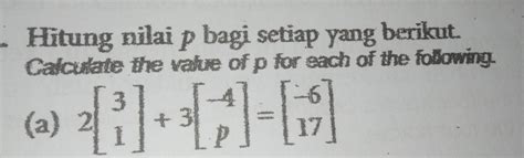 solved hitung nilai p bagi setiap yang berikut calculate the value of