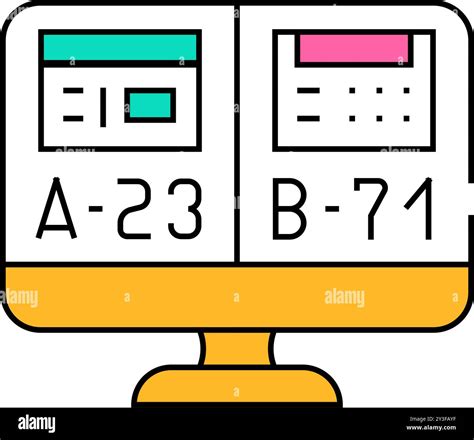 Ab Testing Ux Ui Design Icon Color Illustration Stock Vector Image And Art Alamy