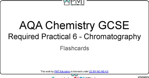 Flashcards Practical Skills AQA Chemistry GCSE PMT Education