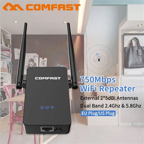 Comfast Mbps Wireless Wifi Extender Wifi Repeater Router Dual Band Ghz Dbi Wi Fi