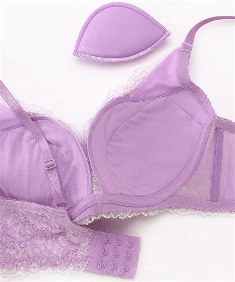 Luludi カシュクールレース脇高ブラr 単品ブラジャーb65 サックスsx ブラジャー Aimerfeelエメフィール