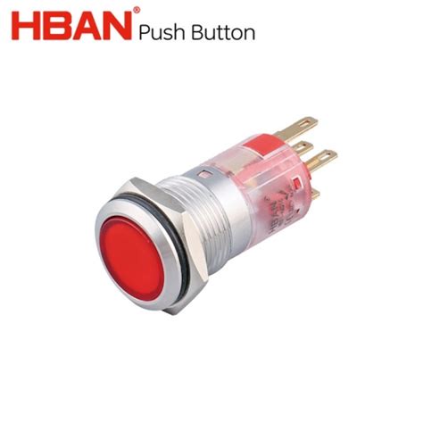 Medical Equipment 16mm Push Button Lamp Switch Superlarge Surface