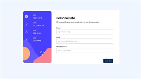 Frontend Mentor Frontend Mentor Multistep Form Using Sass And Vanilla Js Coding Challenge Solution