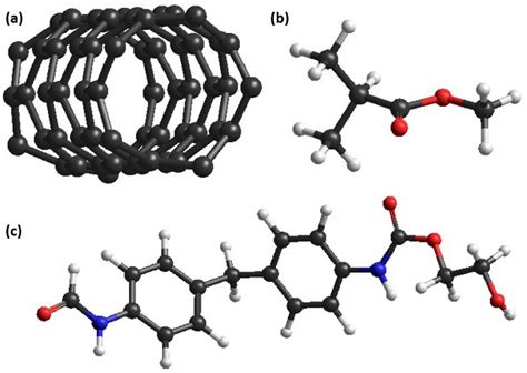 Optimization Geometries Of Individual Molecules Where A Swcnt B Download Scientific