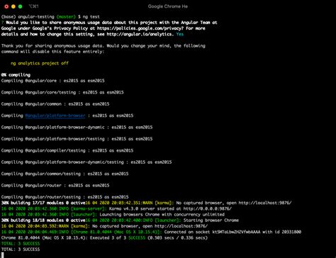 cómo usar testing en angular con jasmine y karma